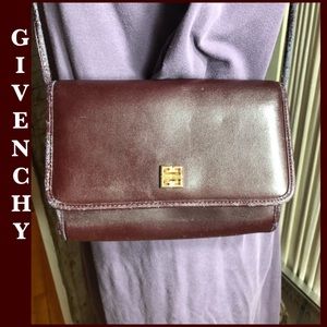 Givenchy | Bags | Salevintage 7sgivenchy Deep Wine Leather Bag | Poshmark
